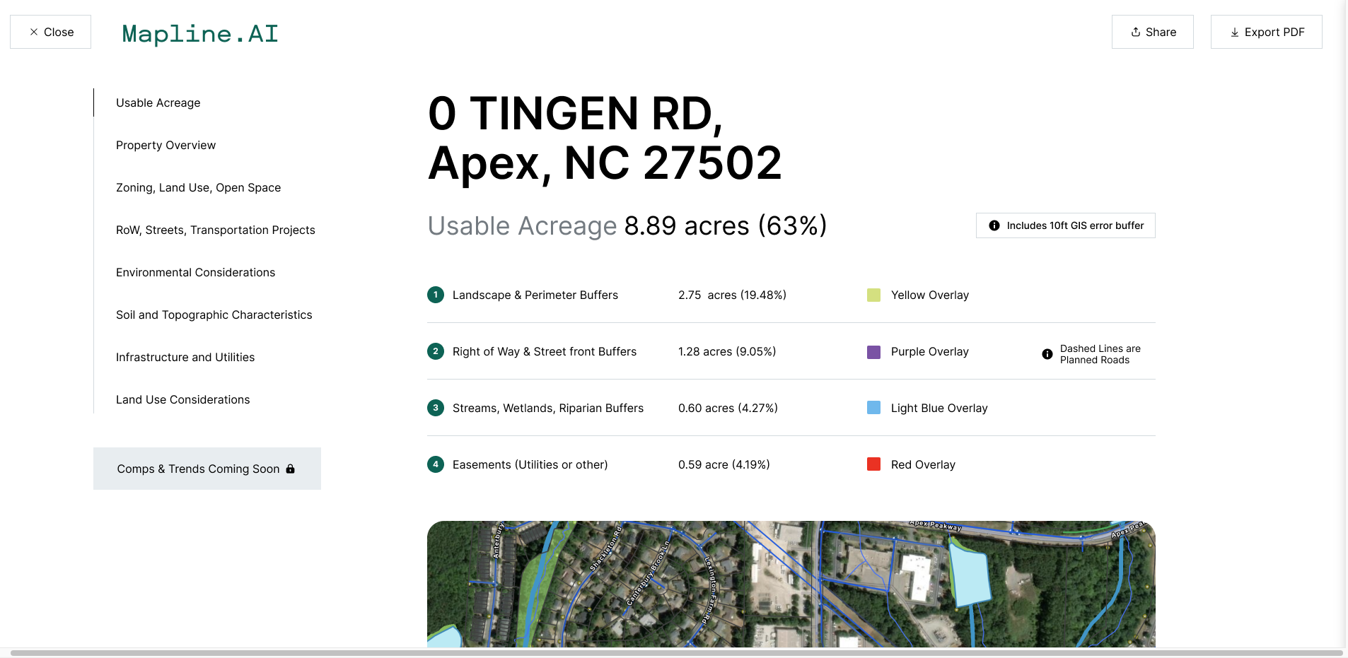 Mapline.ai - Your AI-powered land intelligence platform